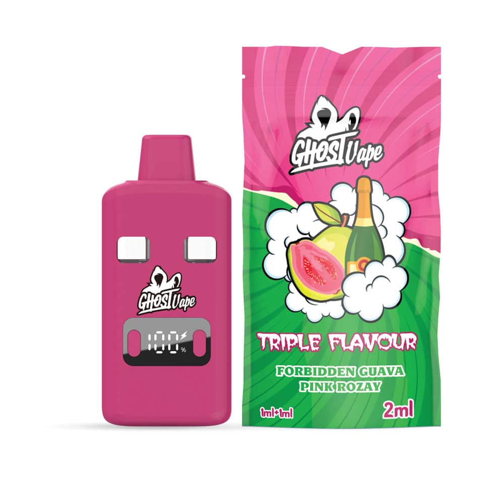 Ghost Vape – Forbidden Guava / Pink Rozay – 2000mg (1g/ 1g ) THC VAPE ...