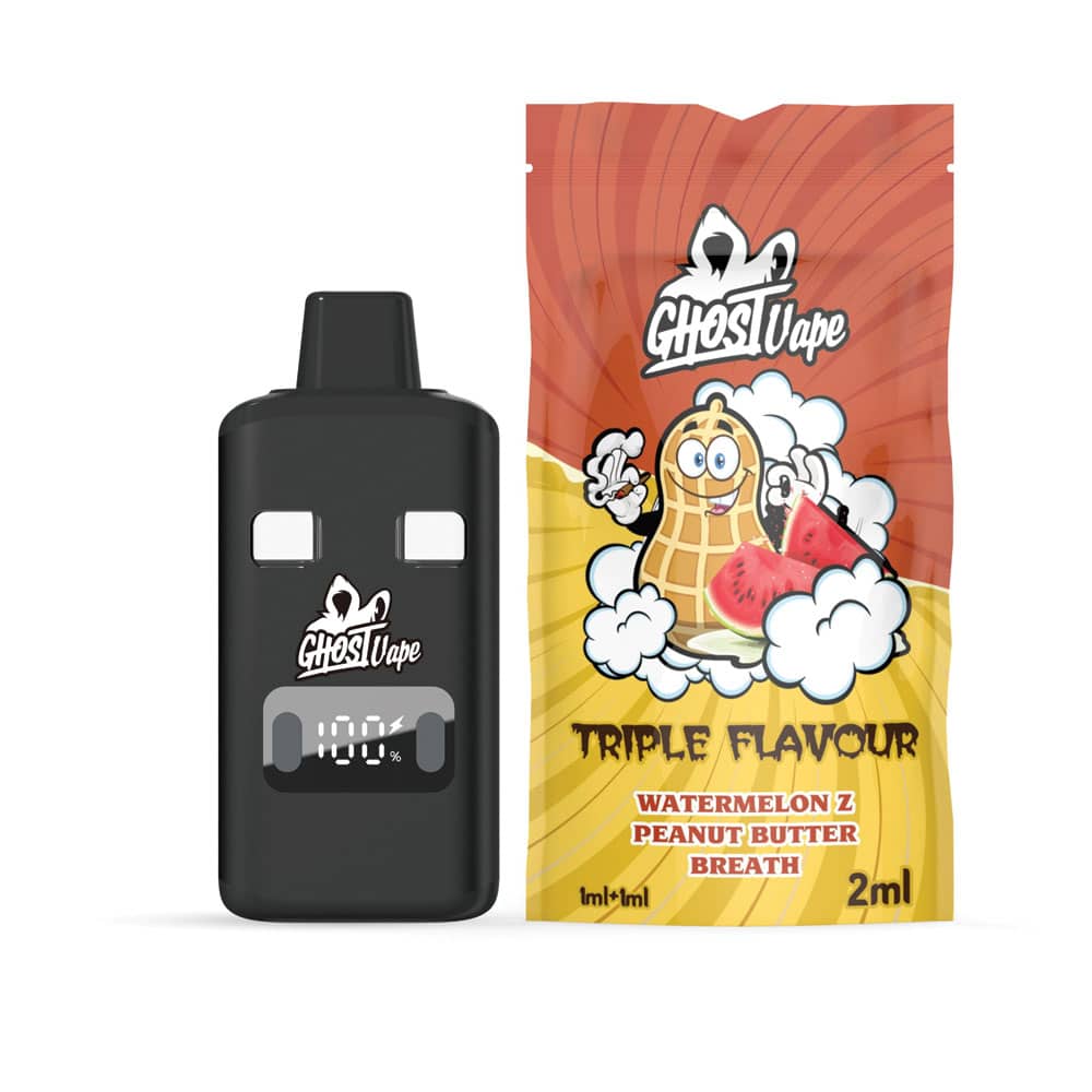 Ghost Vape – Watermelon Z / Peanut Butter Breath – 2000mg (1g/ 1g ) THC ...